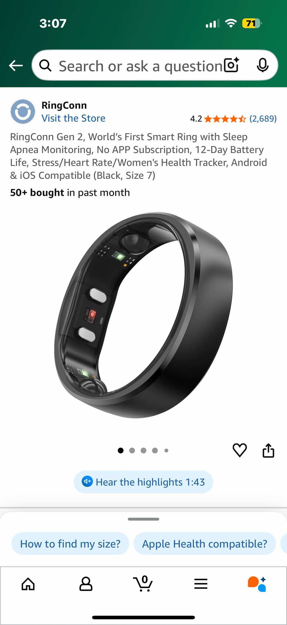 RingConn Gen 2, World’s First Smart Ring with Sleep Apnea Monitoring ...