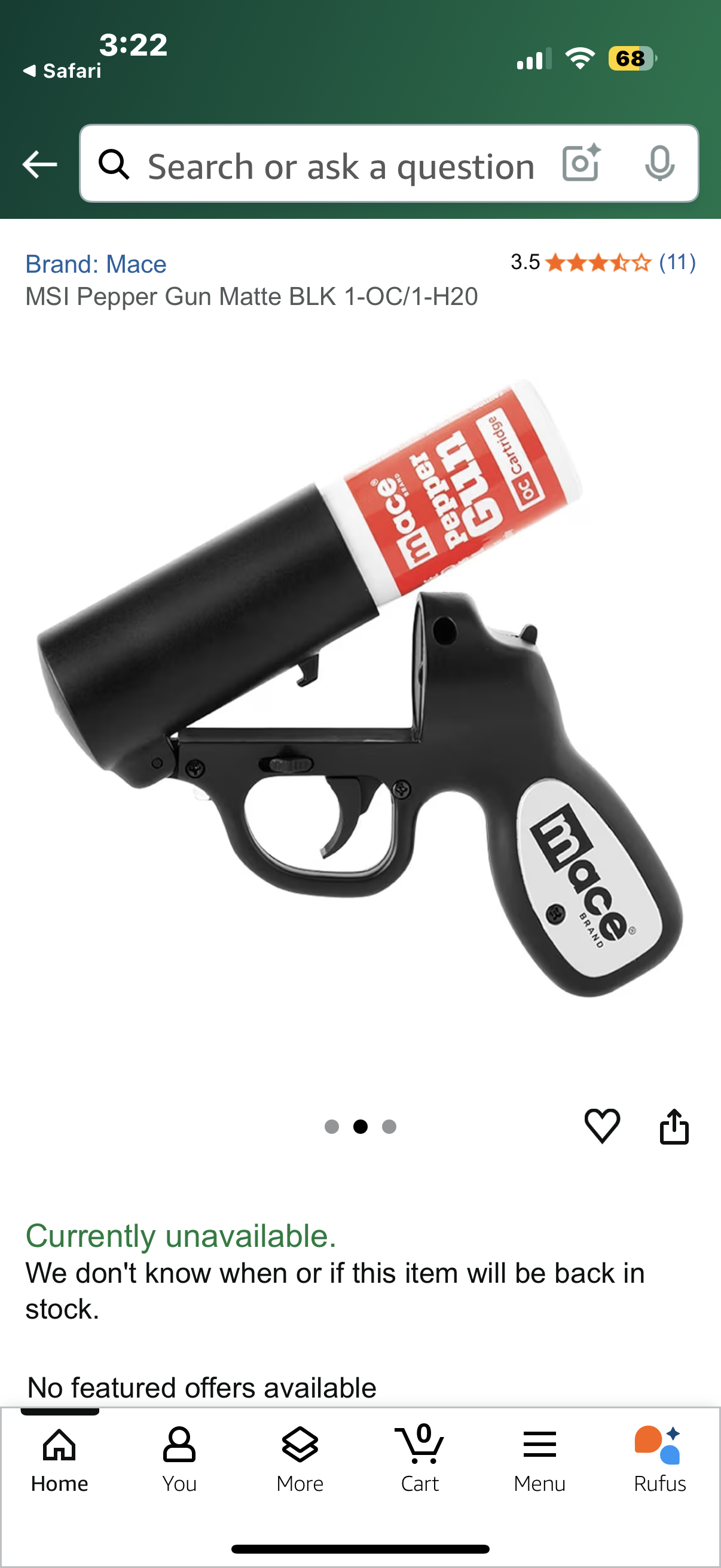 MSI Pepper sprayer Matte BLK 1-OC/1-H20 – Zu's Underground