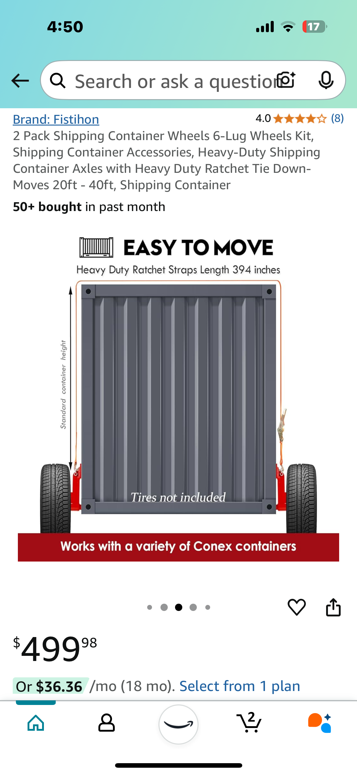 New - 2-Pack Shipping Container Wheels Kit (G627) – Zu's Underground